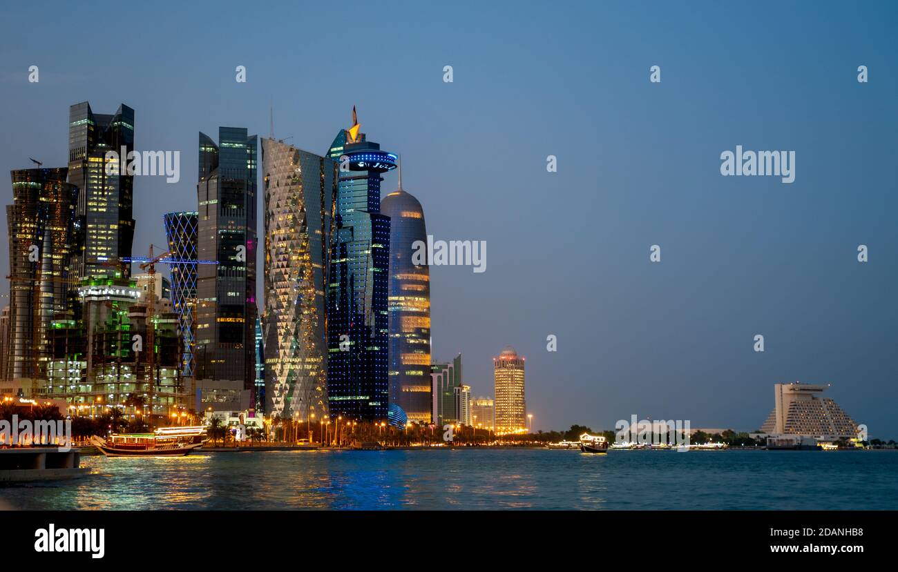 Background image of Doha city. Landscape Stock Photo - Alamy