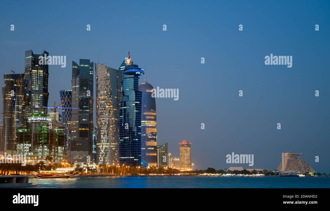 Background image of Doha city. Landscape Stock Photo - Alamy