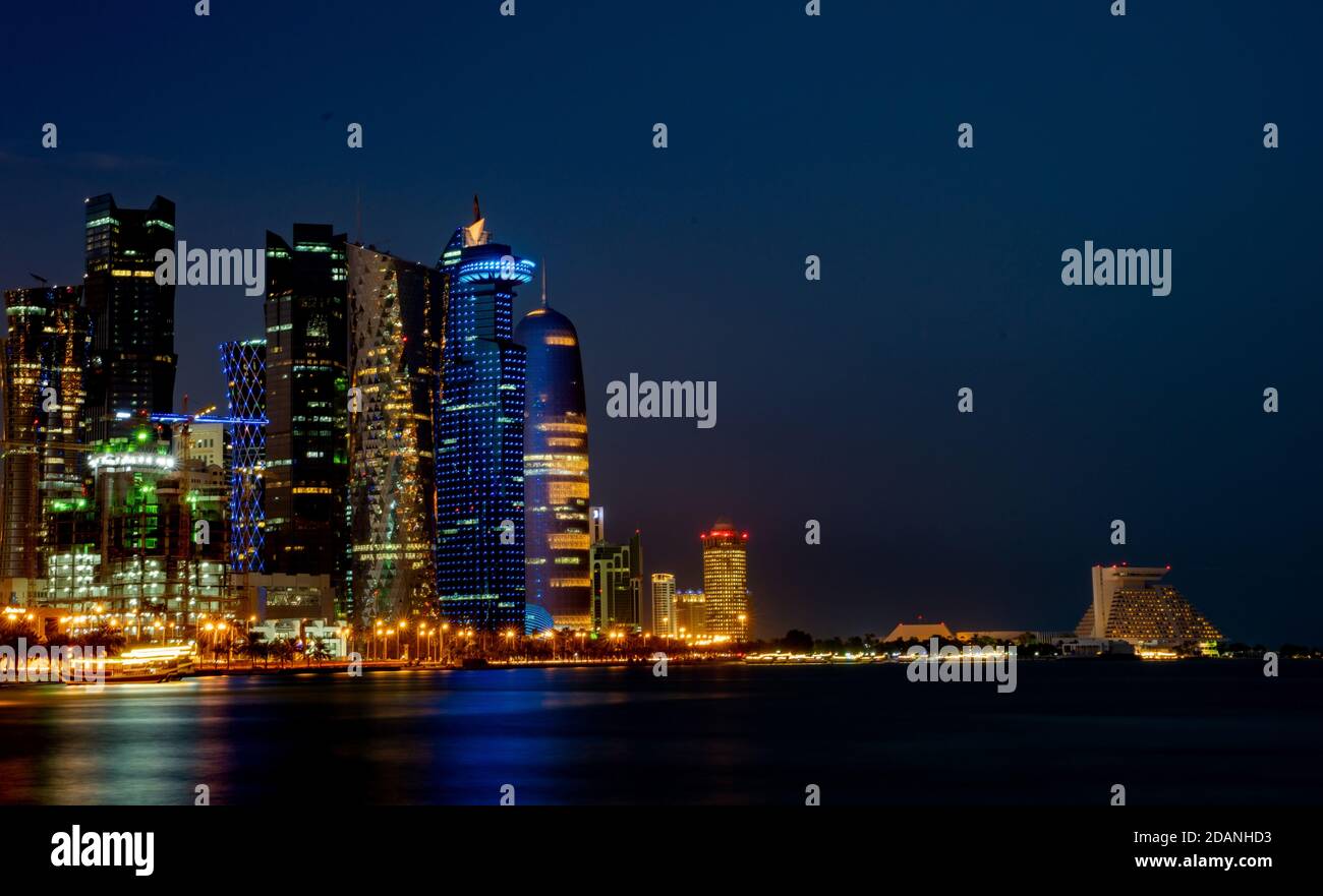 Background image of Doha city. Landscape Stock Photo - Alamy