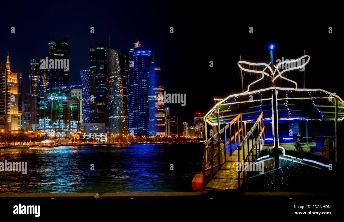 Background image of Doha city. Landscape Stock Photo - Alamy