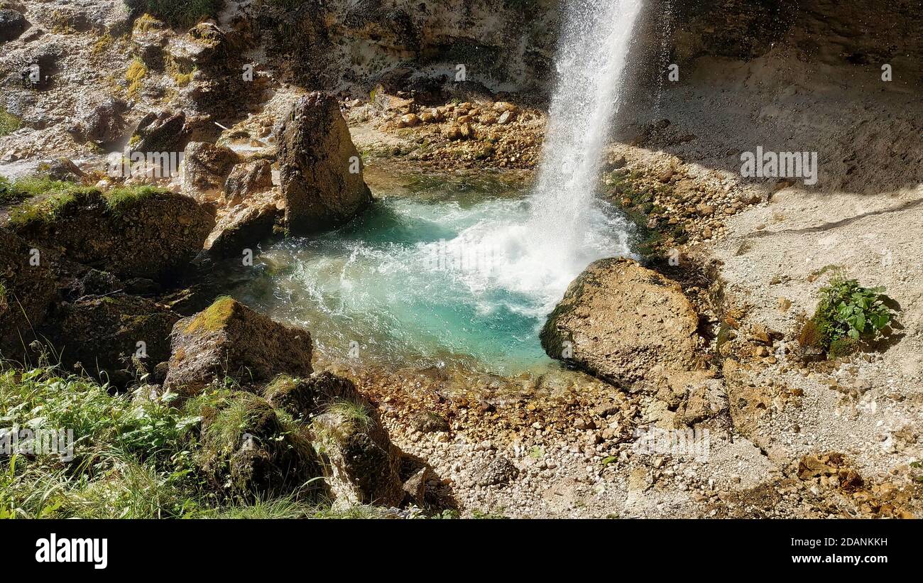 Closeup shot flowing rocky waterfall hi-res stock photography and ...