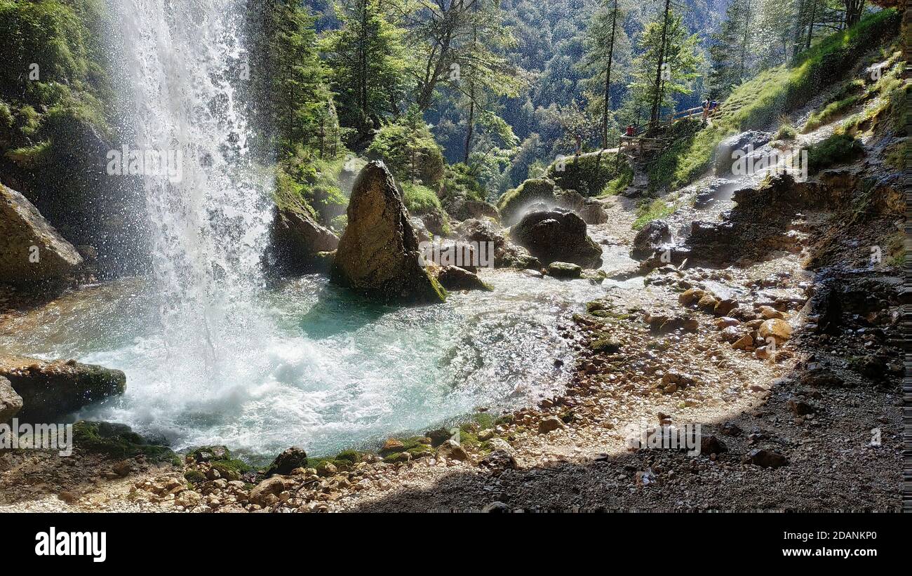 Closeup shot flowing rocky waterfall hi-res stock photography and ...