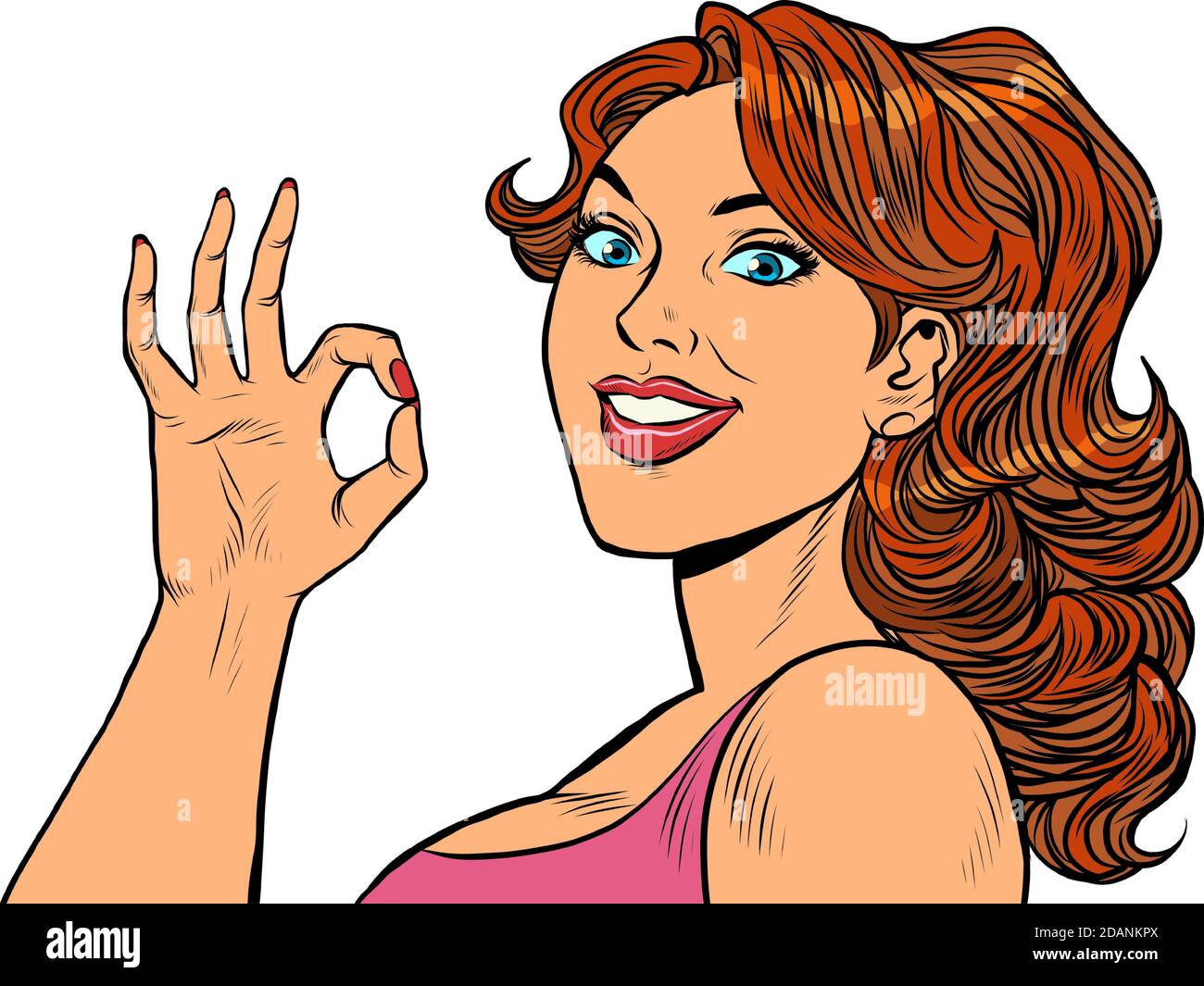 Ok woman, great design for any purposes. Fashion illustration. Fashion ...