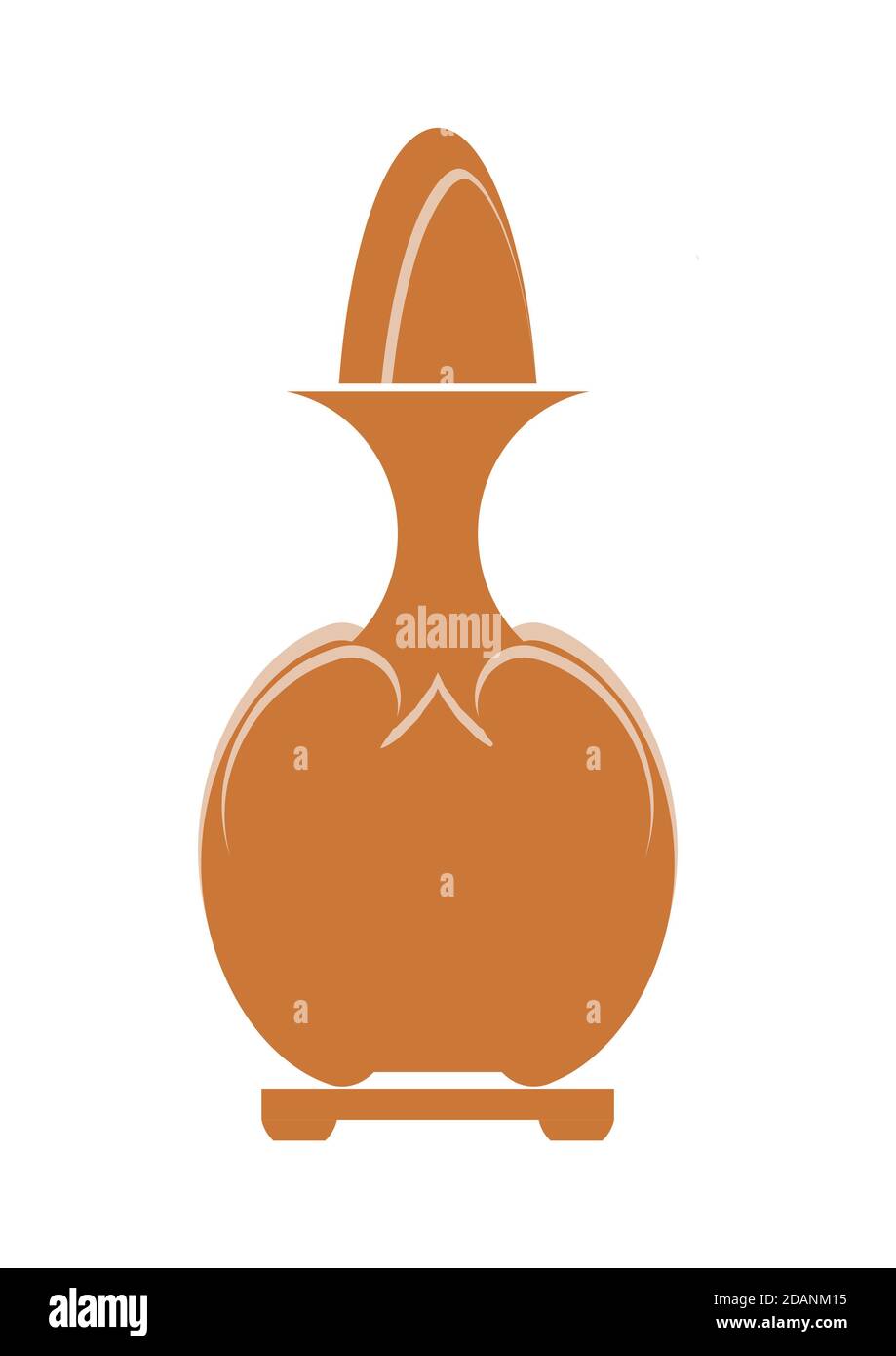 Picture of a brown color, curve shape, clay jar for water storage ...