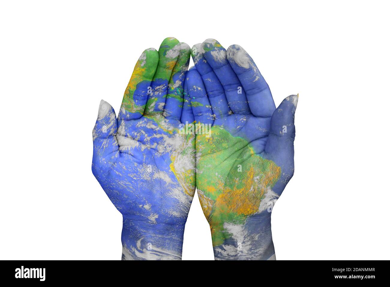 Hands paint earth Cut Out Stock Images & Pictures - Alamy