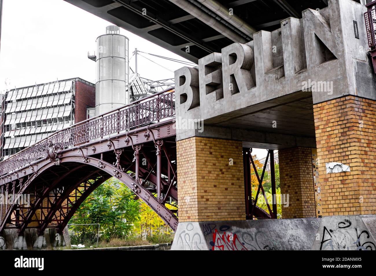 bridges in industrial area in berlin Stock Photo - Alamy