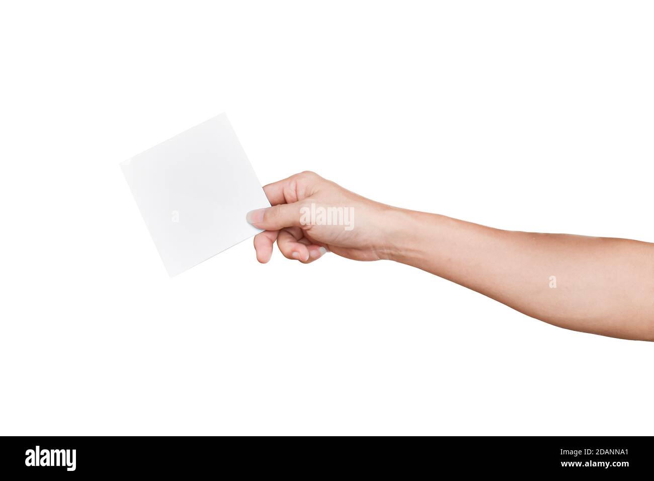 Hand holding pieces of paper (cards, tickets, flyers, invitations or ...