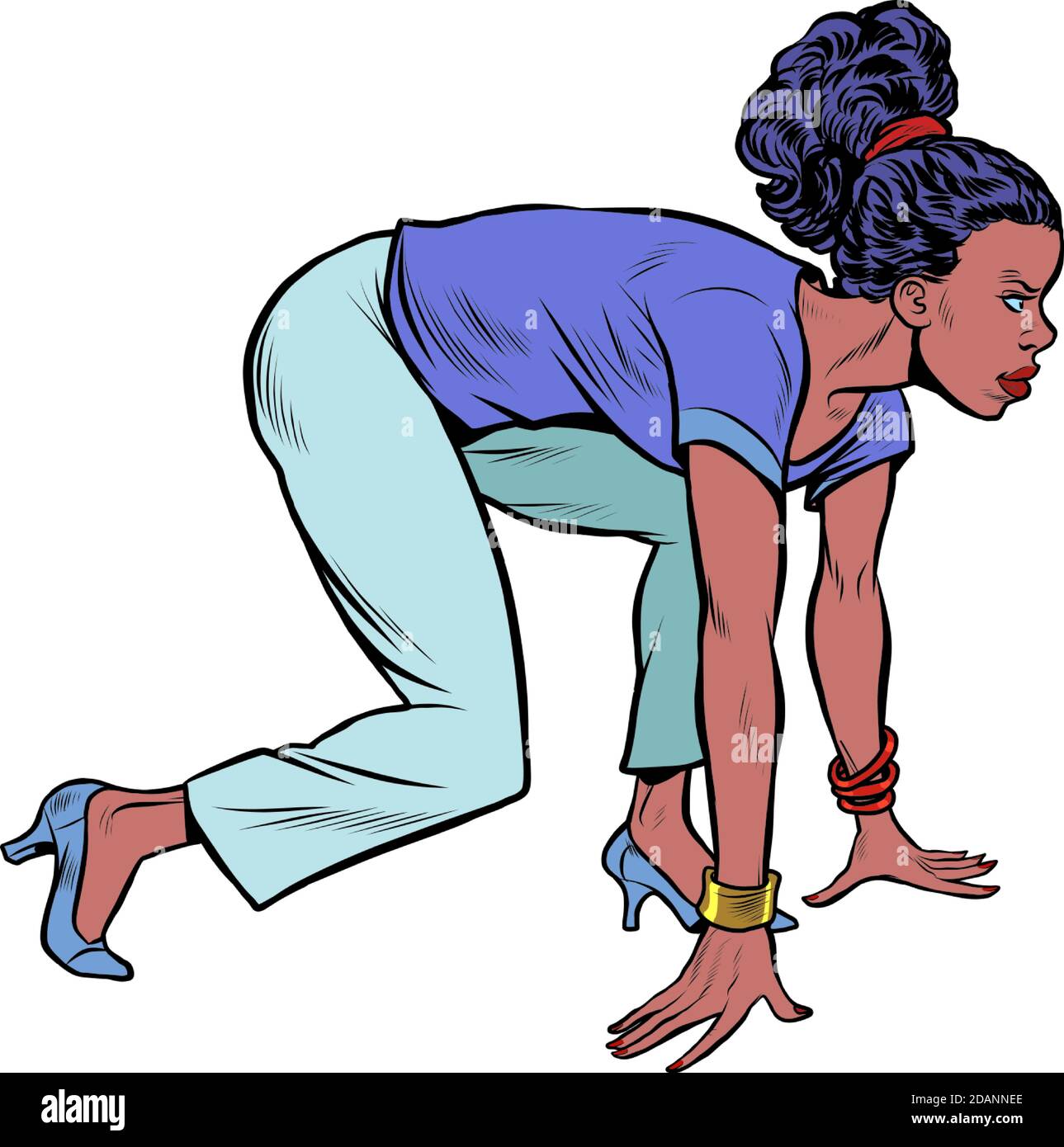 Black running track start Stock Vector Images - Alamy