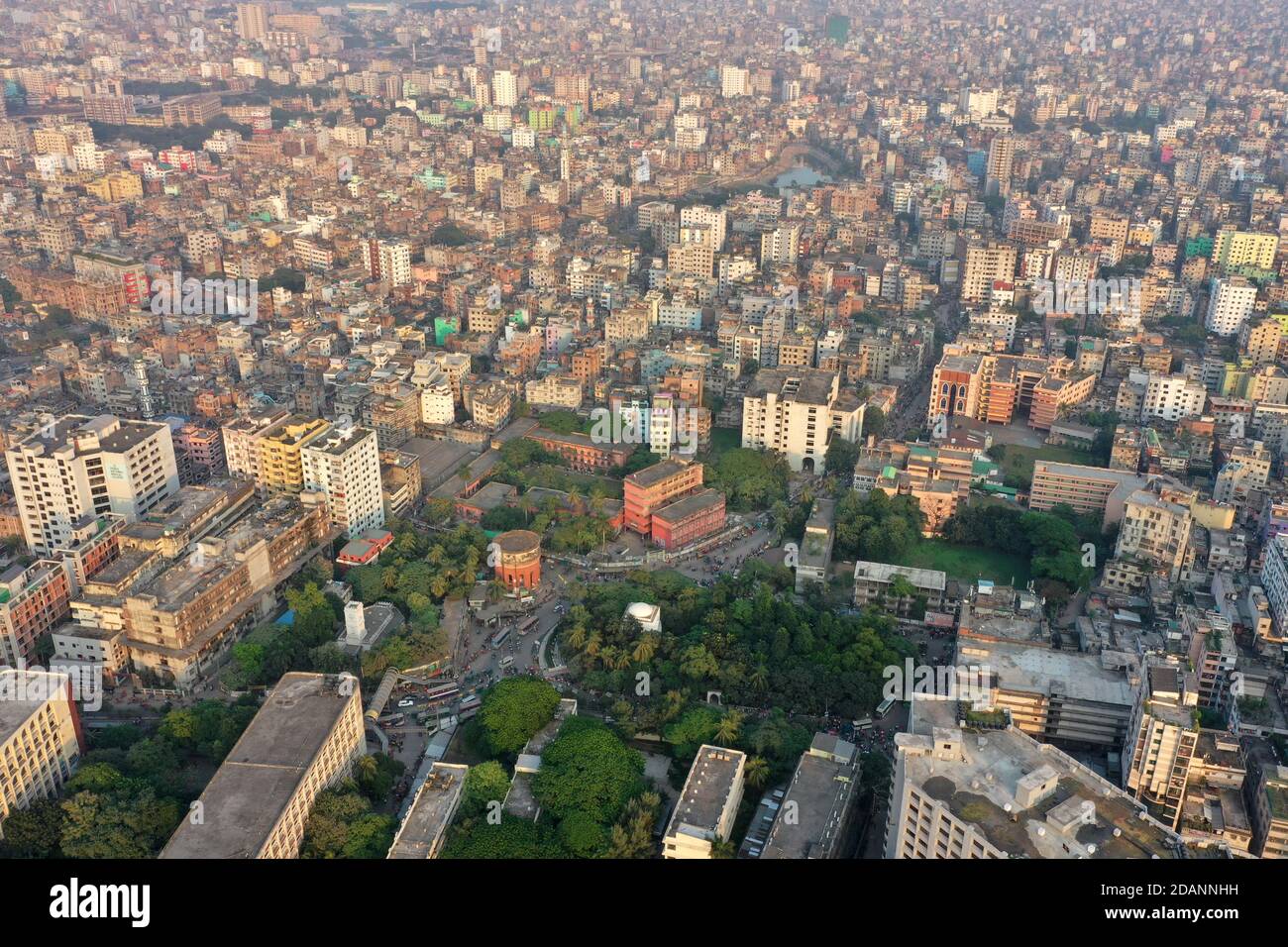 Dhaka, Bangladesh - November 13, 2020: A top view of the Old Dhaka at ...