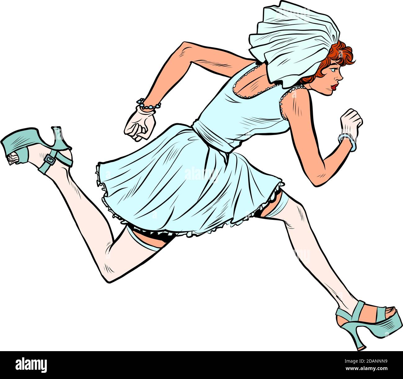 Vintage postcard woman Stock Vector Images - Alamy