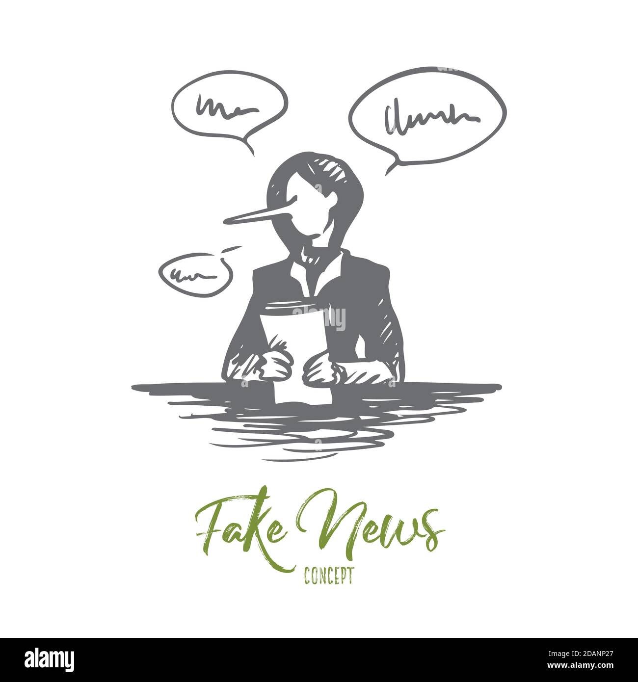 Fake news concept. Hand drawn isolated vector Stock Vector Image & Art ... Fake news concept. Hand drawn isolated vector Stock Vector Image & Art ...