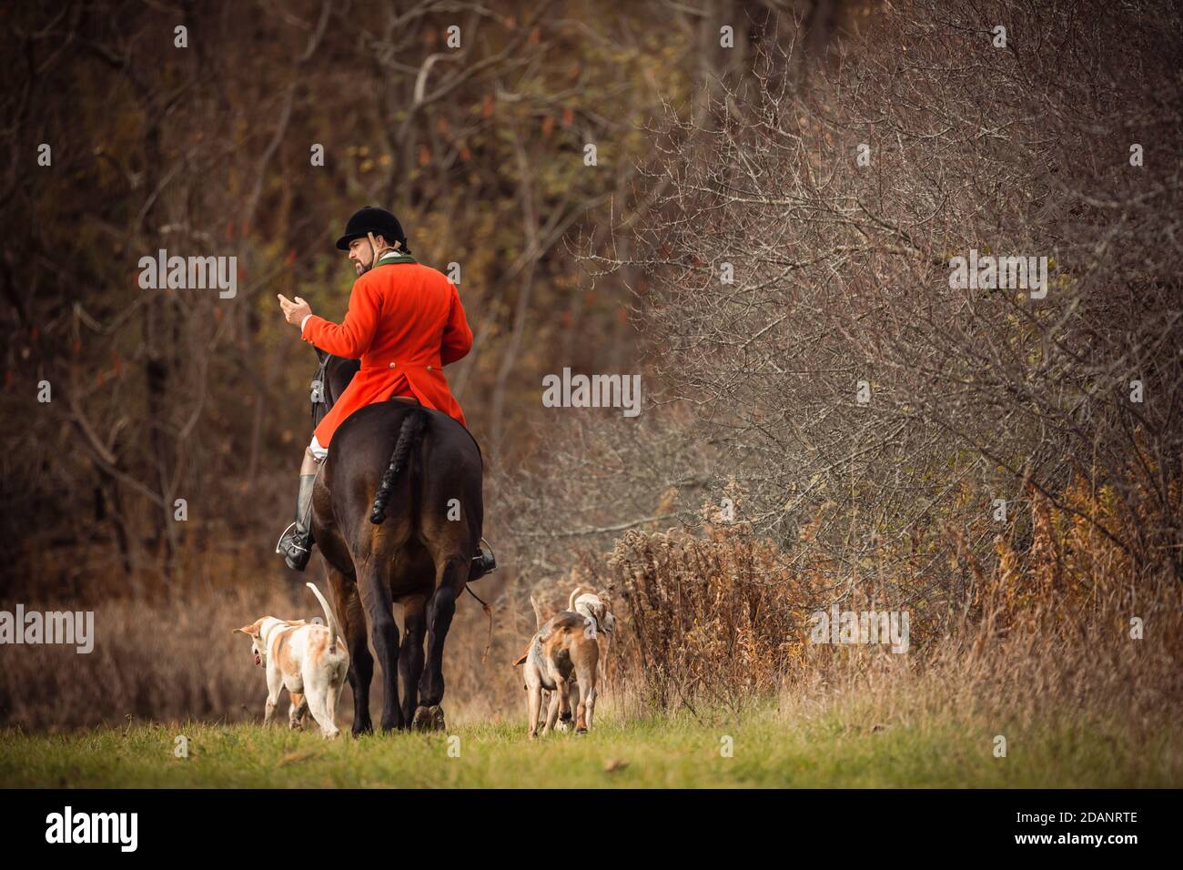 Members of the Hamilton Hunt Club in Ontario Canada preparing and ...