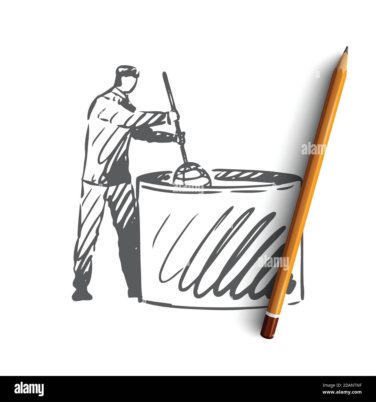 Food Factory Worker Clipart