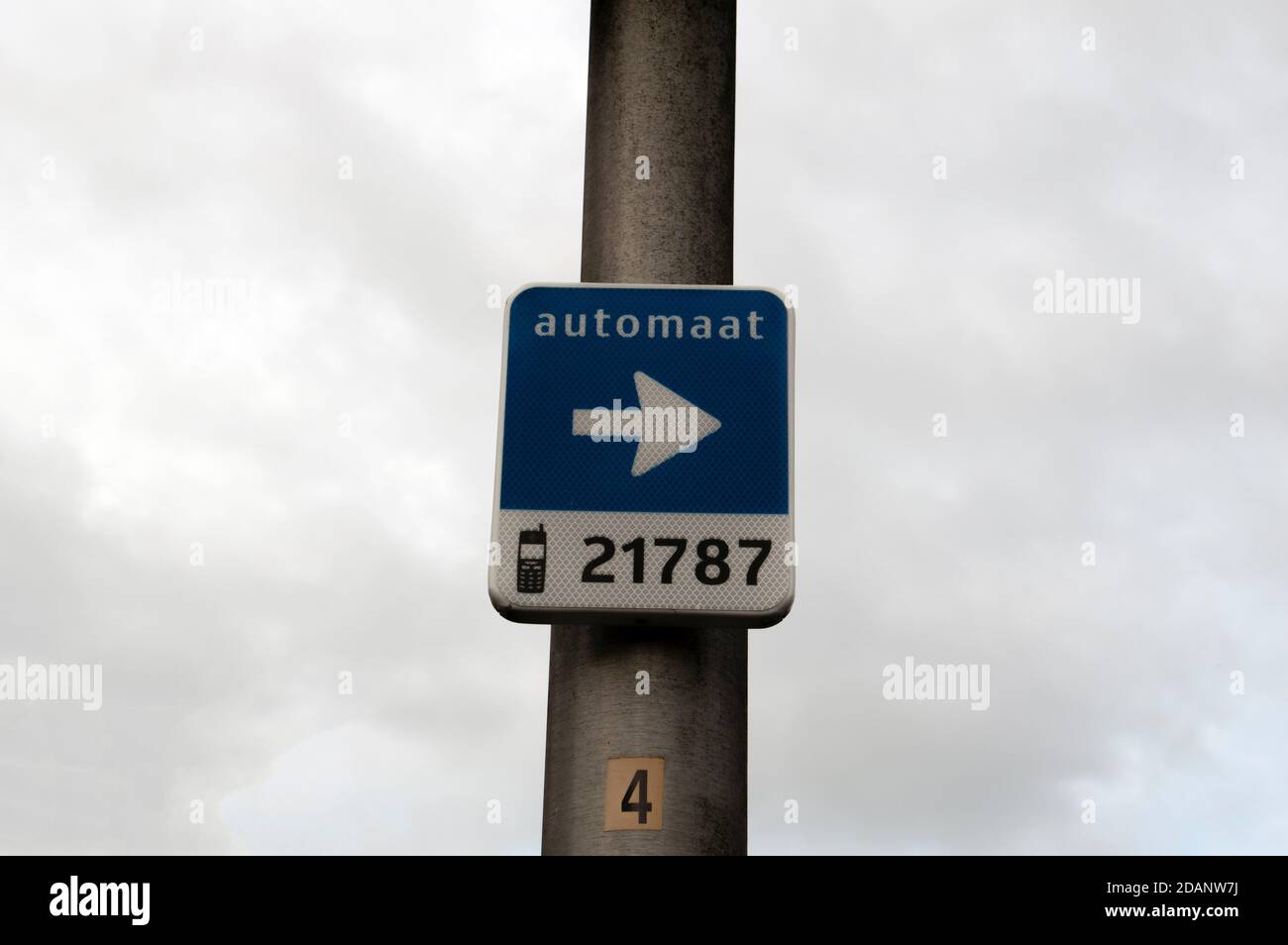 General Direction Sign For A Parking Vending Machine At Amsterdam The ...
