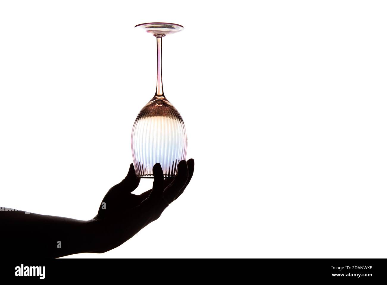 Hand holding empty transparent hi-res stock photography and images - Alamy
