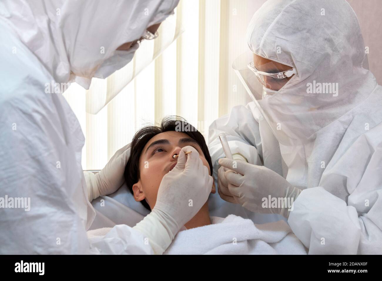 Healthcare nasal swab pcr hi-res stock photography and images - Alamy