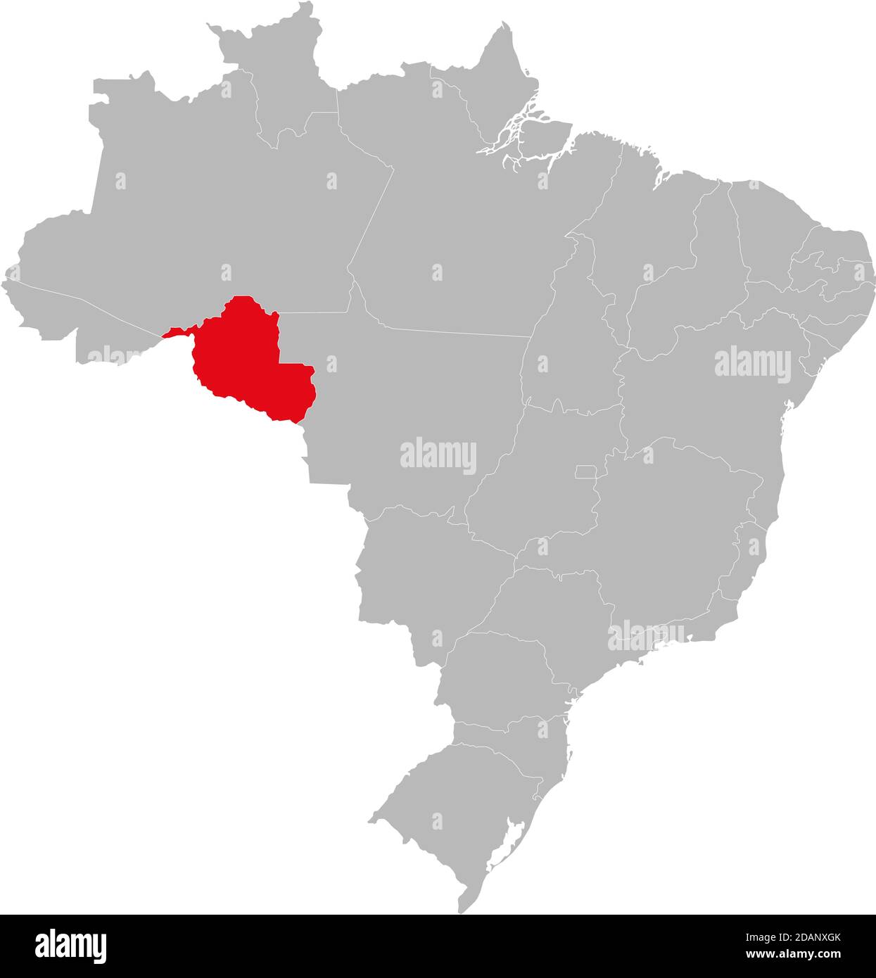 Rondonia state highlighted on Brazil map. Business concepts and ...