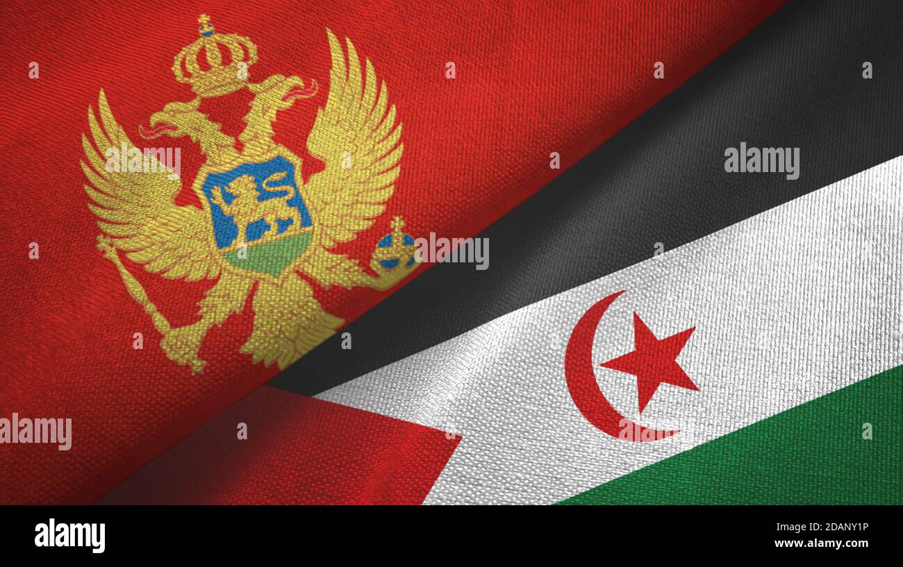 Montenegro western sahara flag hi-res stock photography and images - Alamy