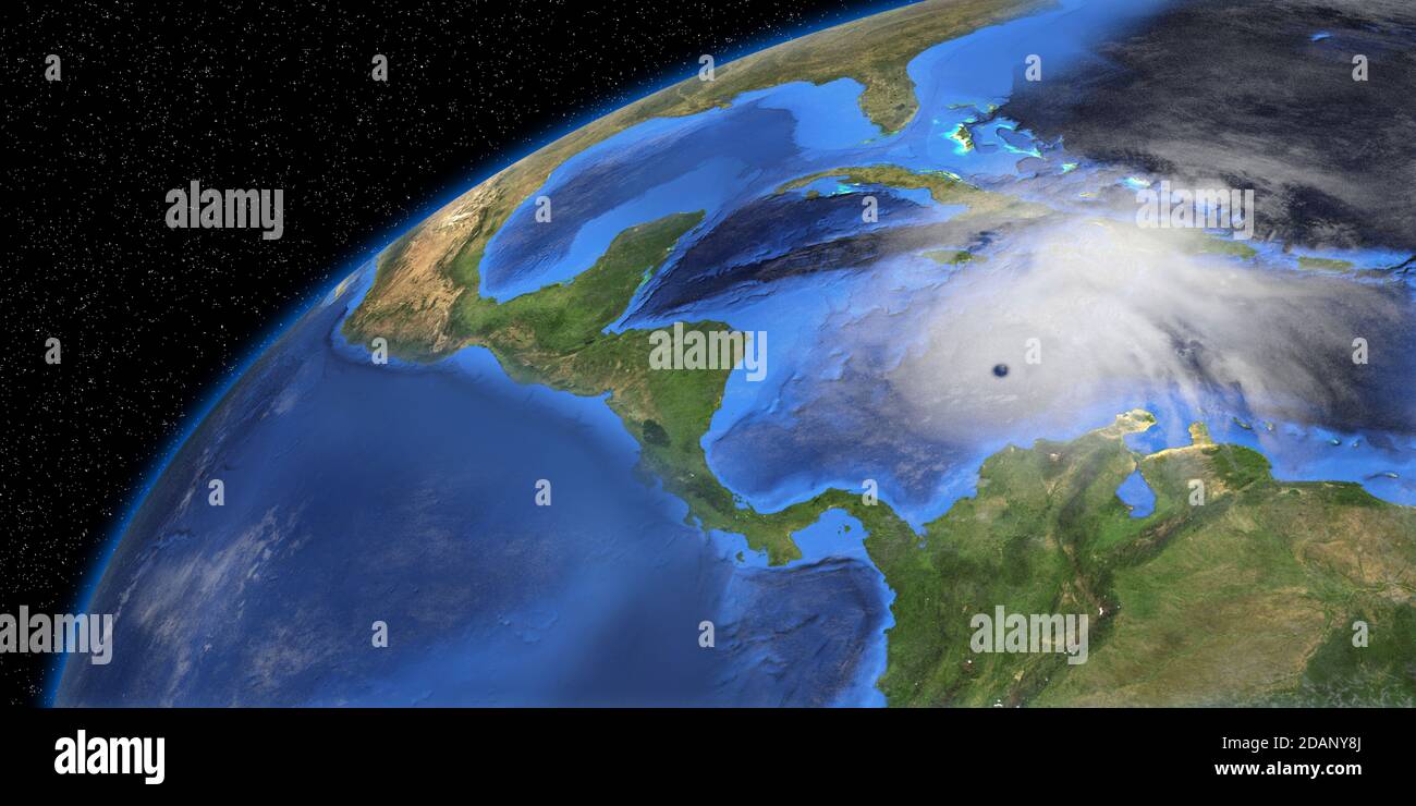 Hurricane from Space. Elements of this high resolution 3d rendering are ...