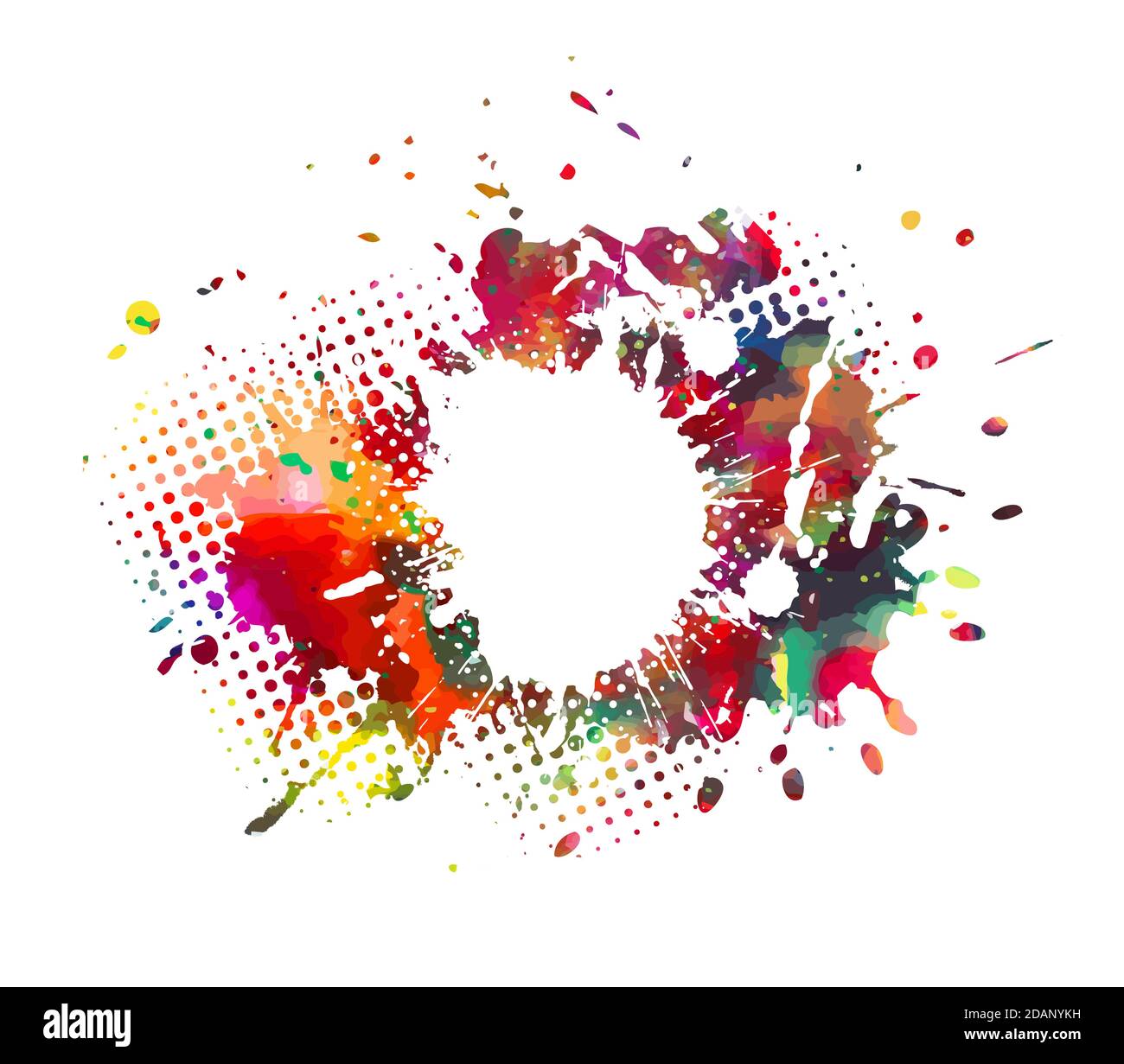 Multi color blots background. Grunge texture stroke line. Art ink dirty ...