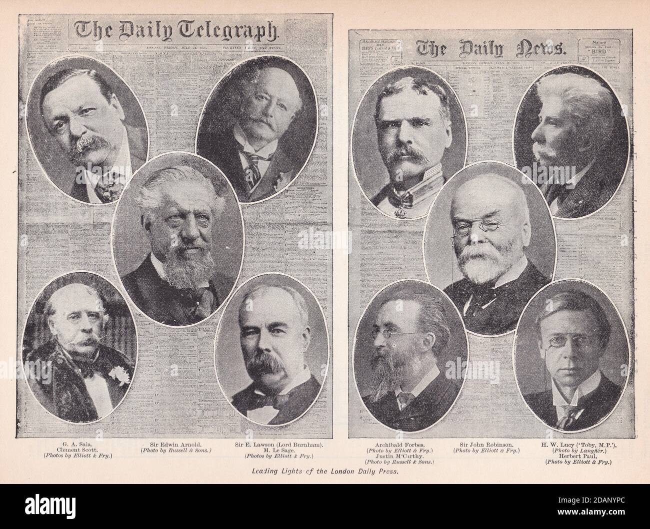 Leading Lights of the London Daily Press 1800s - 1900s Stock Photo - Alamy