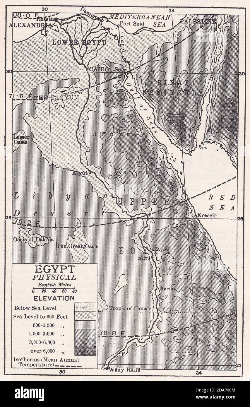 1930s egypt map hi-res stock photography and images - Alamy