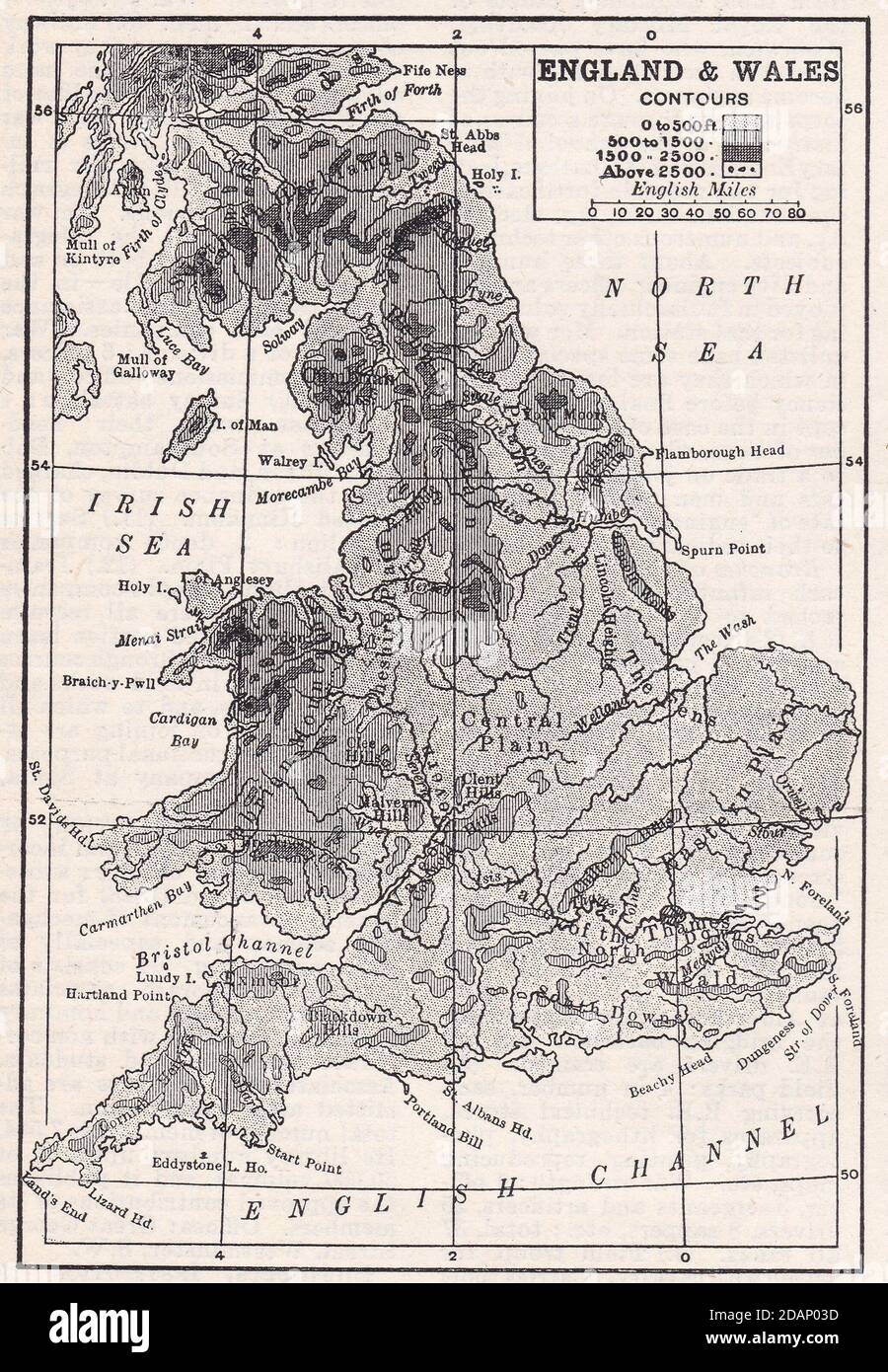 Vintage map of england hi-res stock photography and images - Alamy