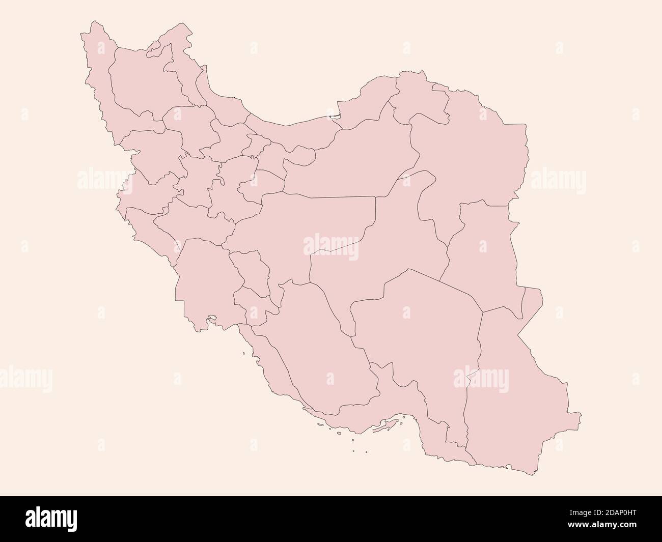 Iran detailed map. Vintage pink shade background vector. Business ...