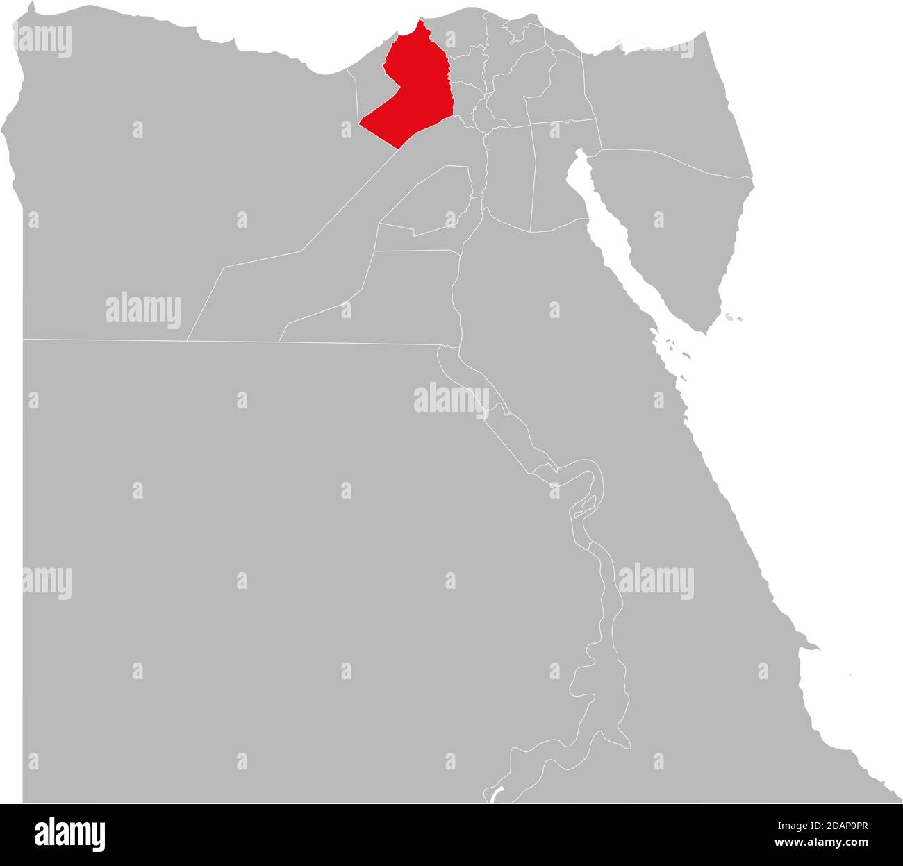 Beheira governorate highlighted on Egypt map. Business concepts and ...