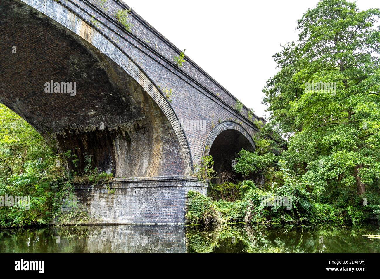 Viaduct over Grand Union Canal in Denham Country Park, Uxbridge, UK ...