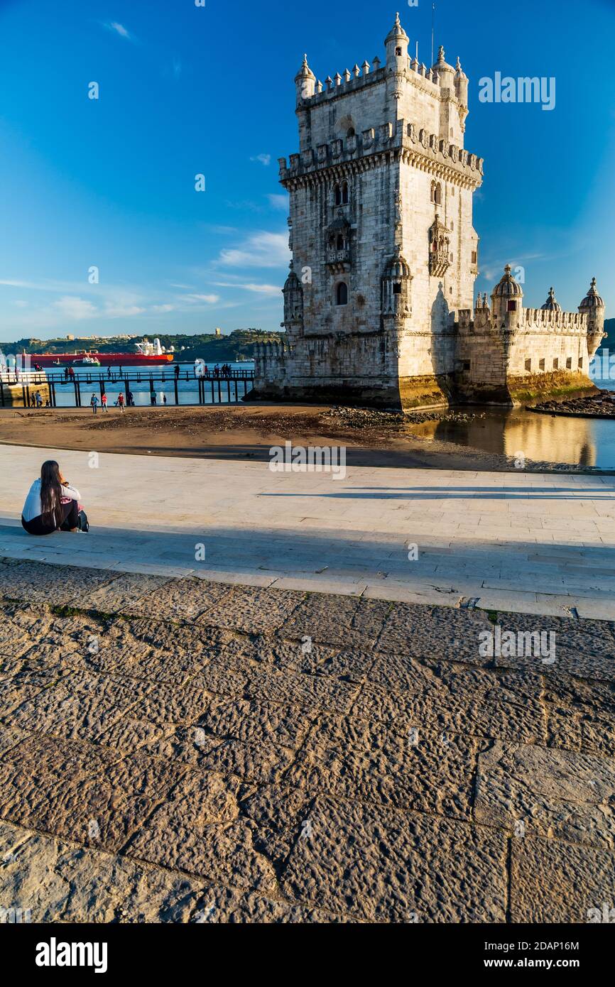 Belem tower front view hi-res stock photography and images - Alamy