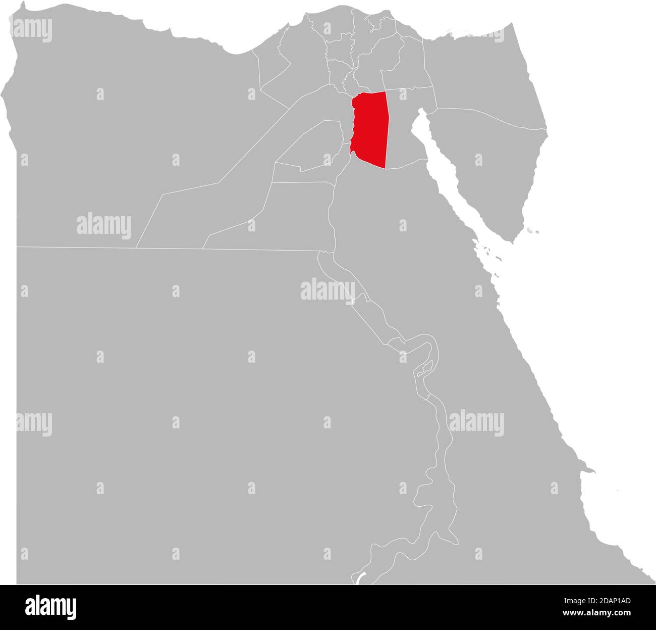 Cairo governorate highlighted on Egypt map. Business concepts and ...