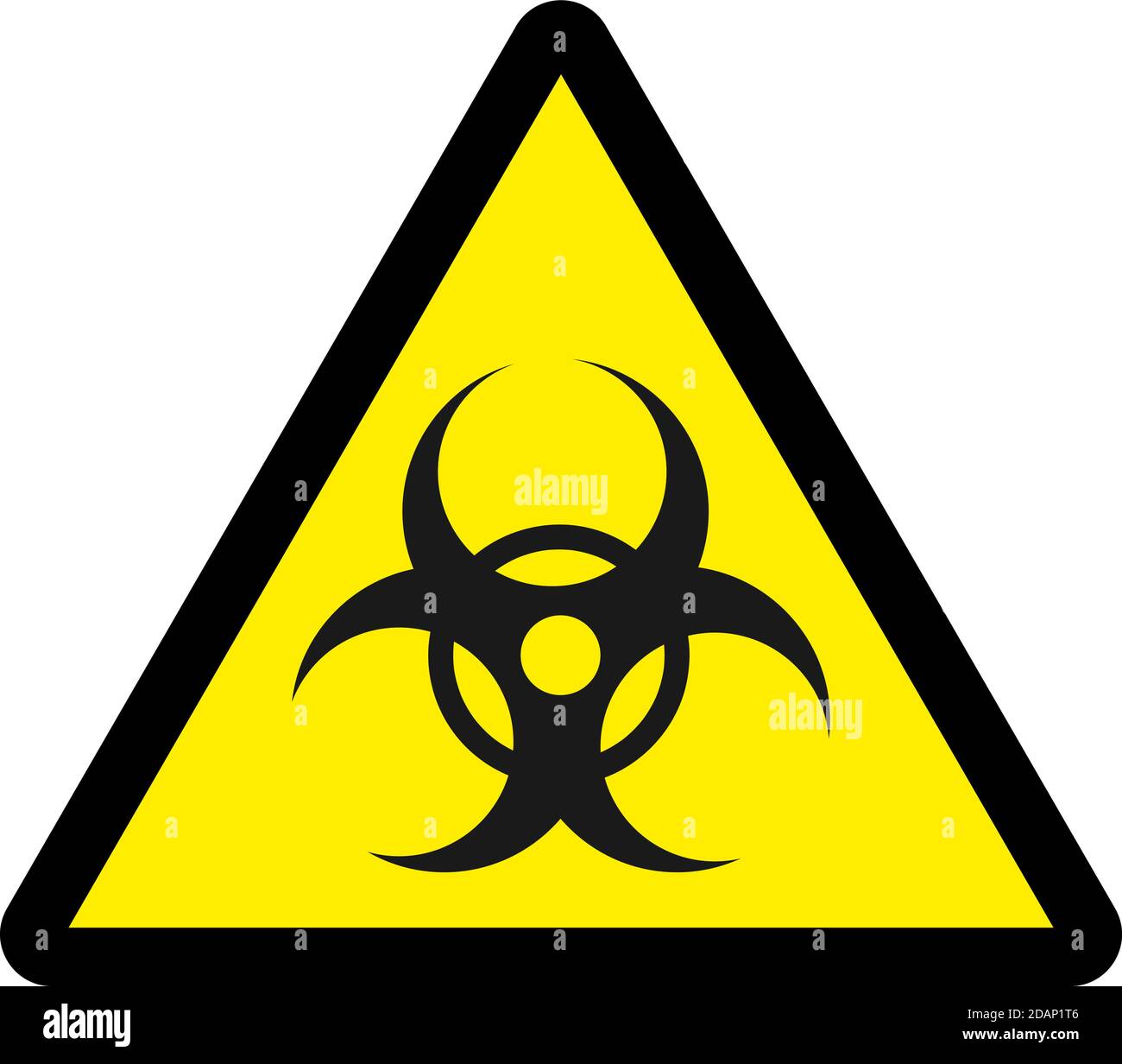 Biohazard Caution sign. Restricted area security warning notice. Yellow background Stock Vector ...