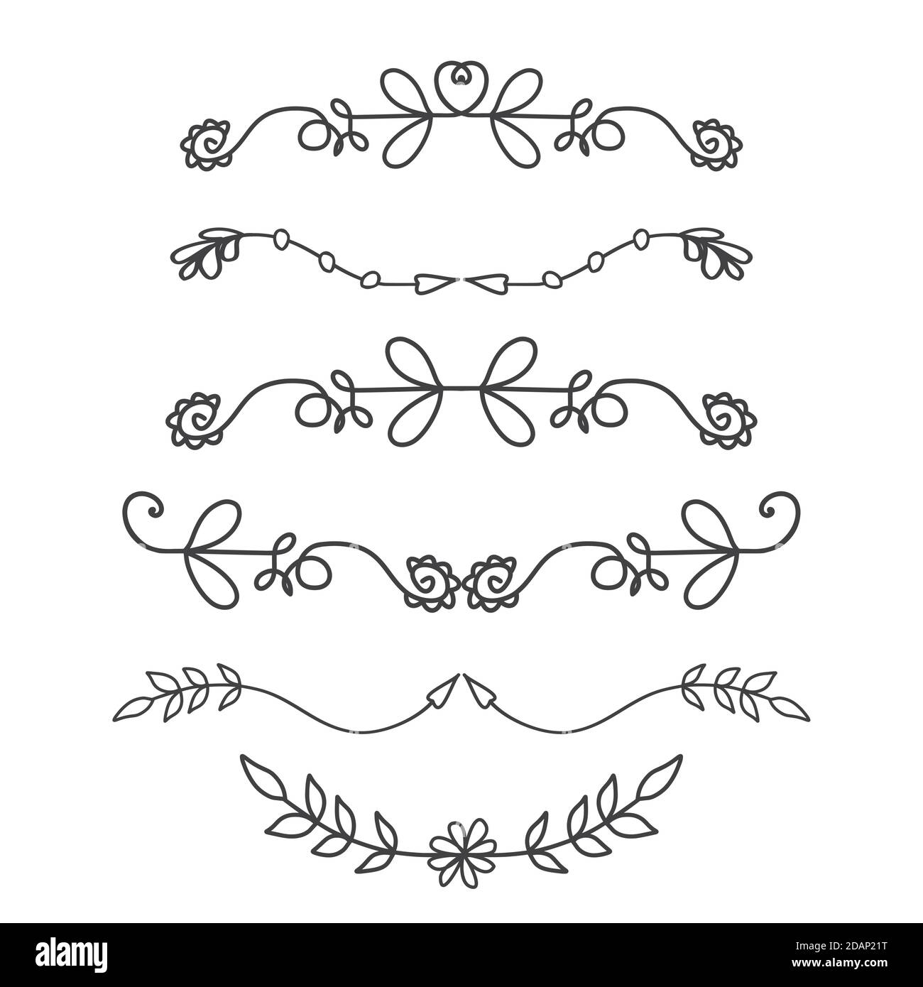 Hand drawn decorative flower Stock Vector Images - Alamy