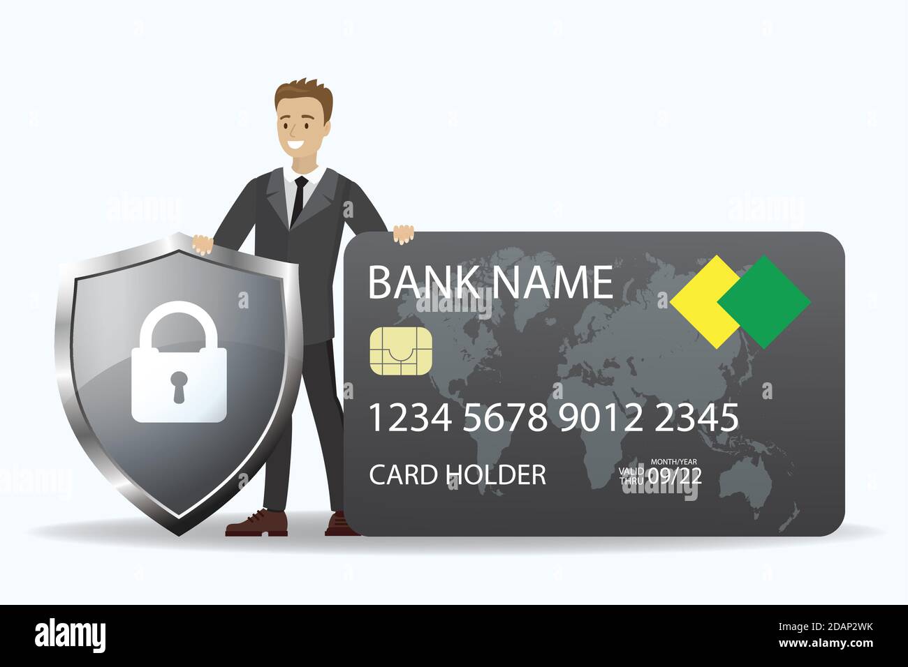 Hand holding debit card Stock Vector Images - Alamy