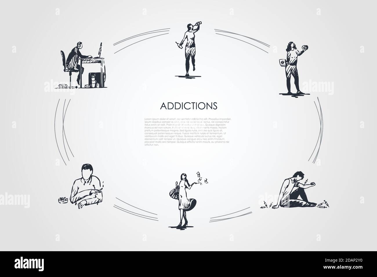 Addictions - smoking, alcoholism, drug addiction, fast food, coffee and ...