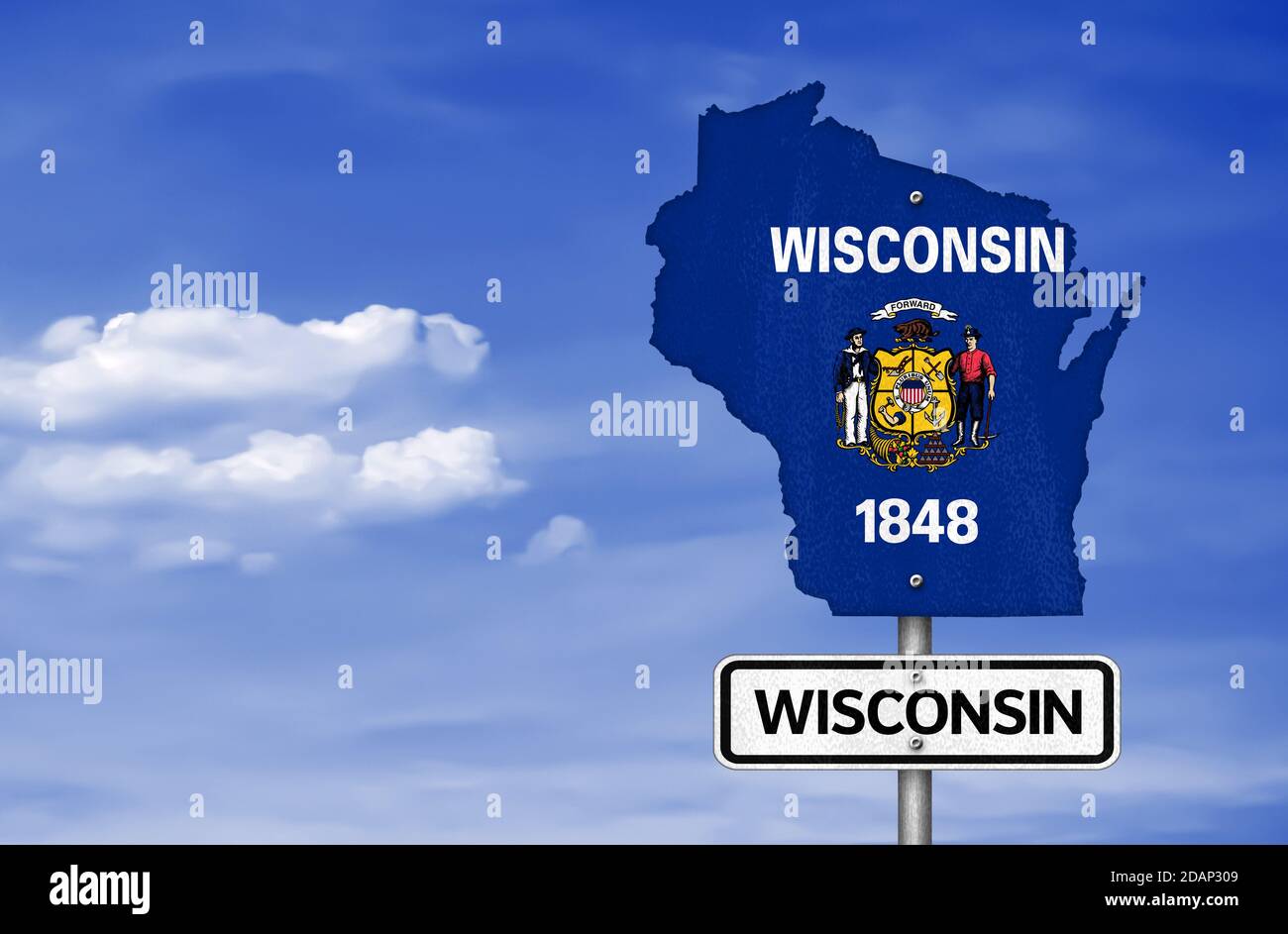 Wisconsin state map hi-res stock photography and images - Alamy