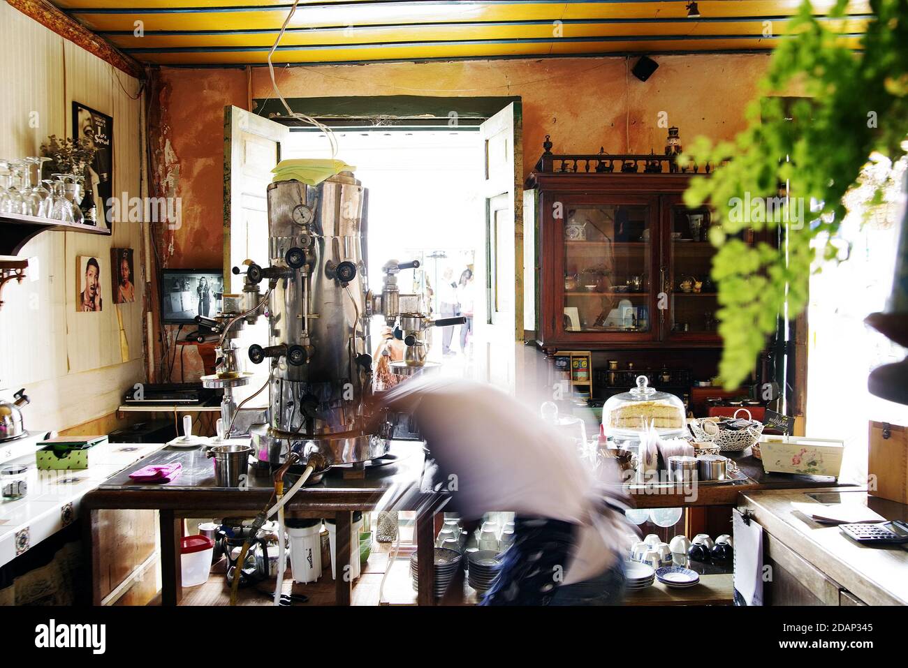 Traditional cafeteria in Salento, Colombia, South America Stock Photo ...