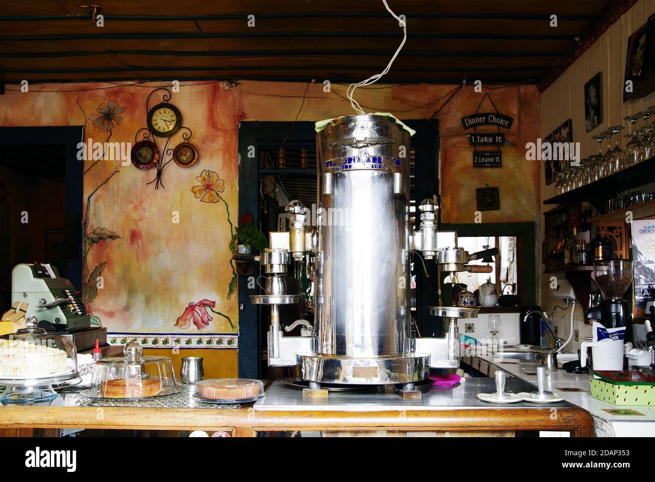 Traditional cafeteria in Salento, Colombia, South America Stock Photo ...