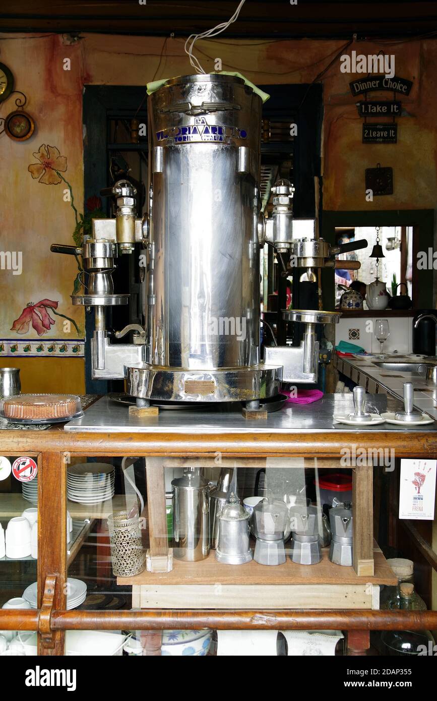 Traditional cafeteria in Salento, Colombia, South America Stock Photo ...