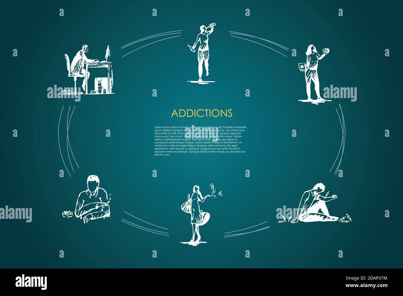Addictions - smoking, alcoholism, drug addiction, fast food, coffee and ...
