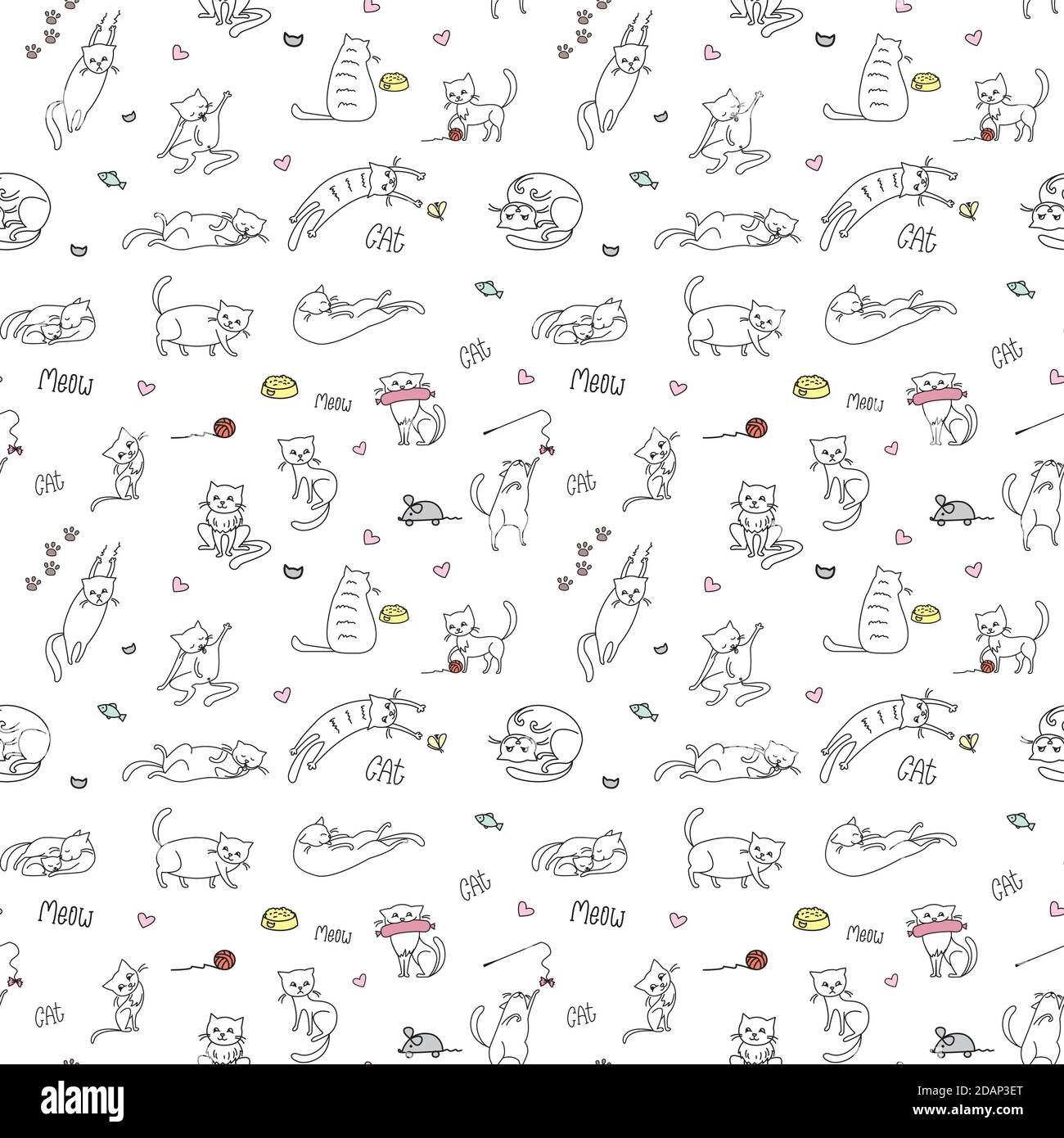 Funny and cute cats Stock Vector Images - Alamy