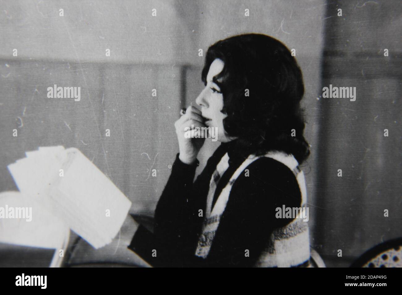 Fine 1970s vintage black and white photography of actors rehearsing a ...