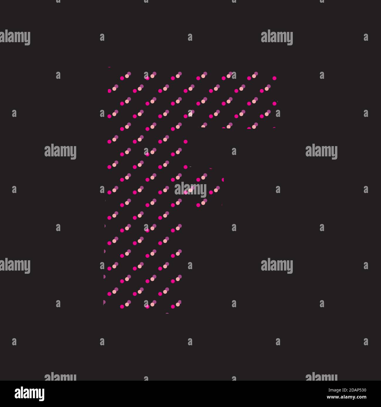F dotted vector alphabet letter isolated on black background Stock ...