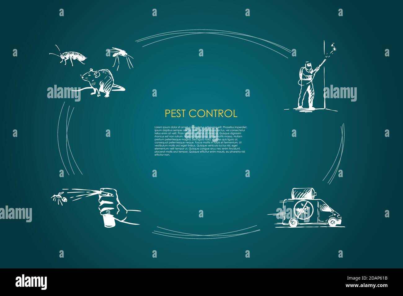 Pest control - mouse, spray and special worker struggling with pest ...