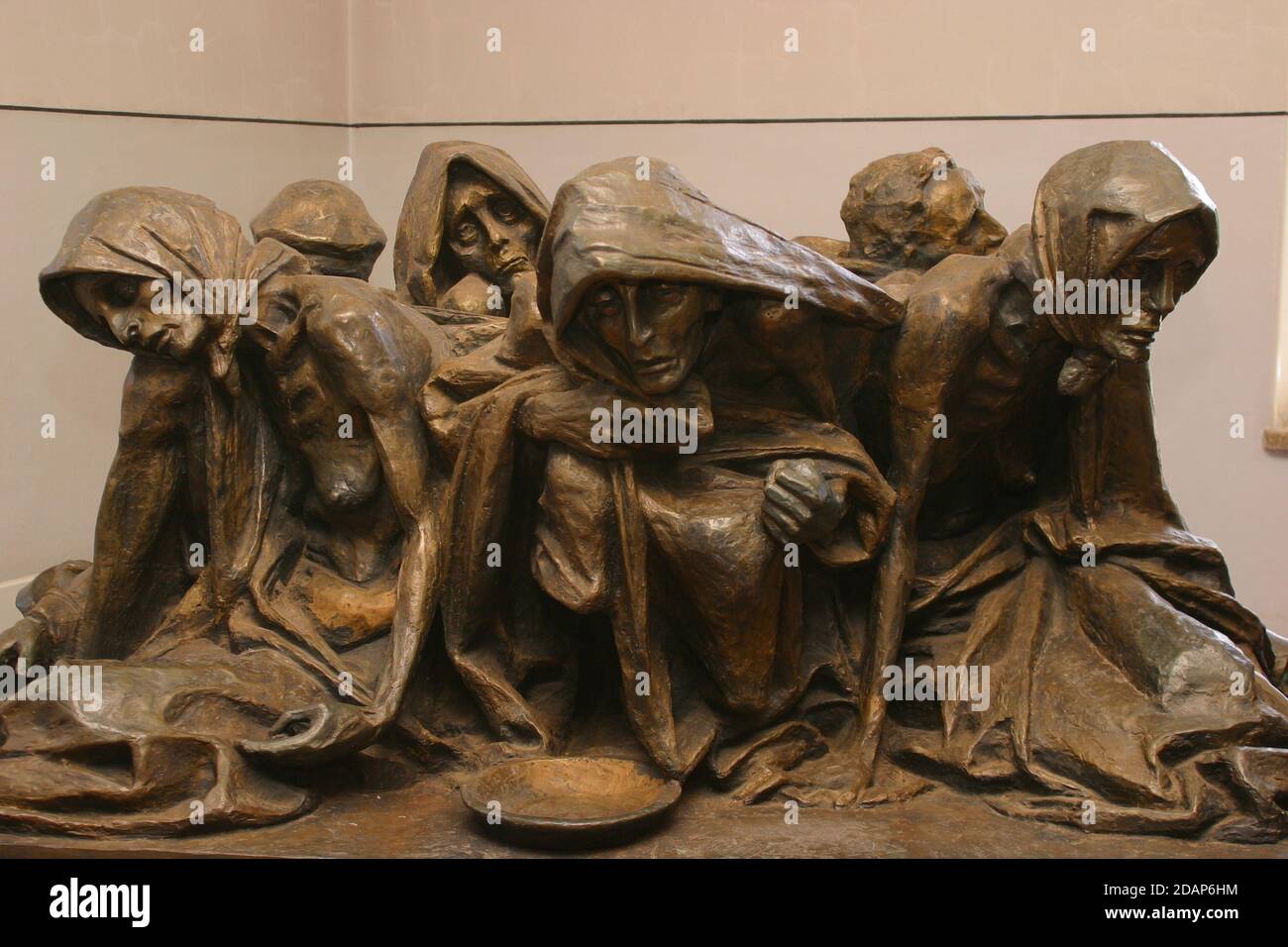 Memorial statue to the holocaust victims in the Museum in Auschwitz ...