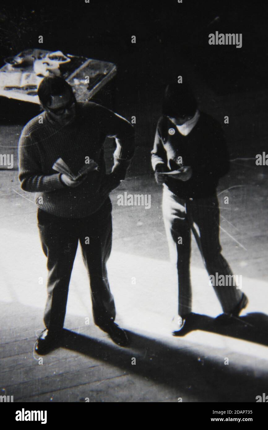 Fine 1970s vintage black and white photography of actors rehearsing a ...