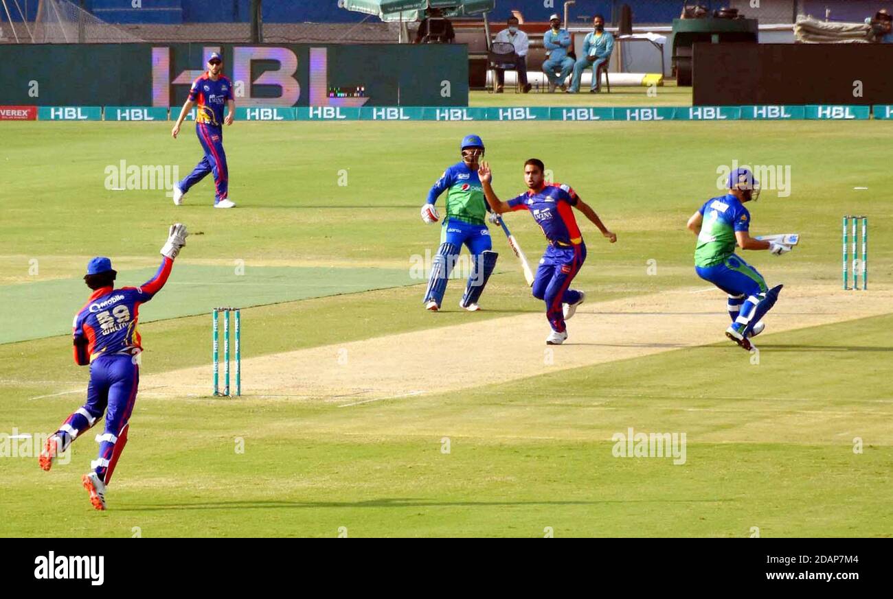 Players are in action during the Pakistan Super League (PSL- V) T20 ...