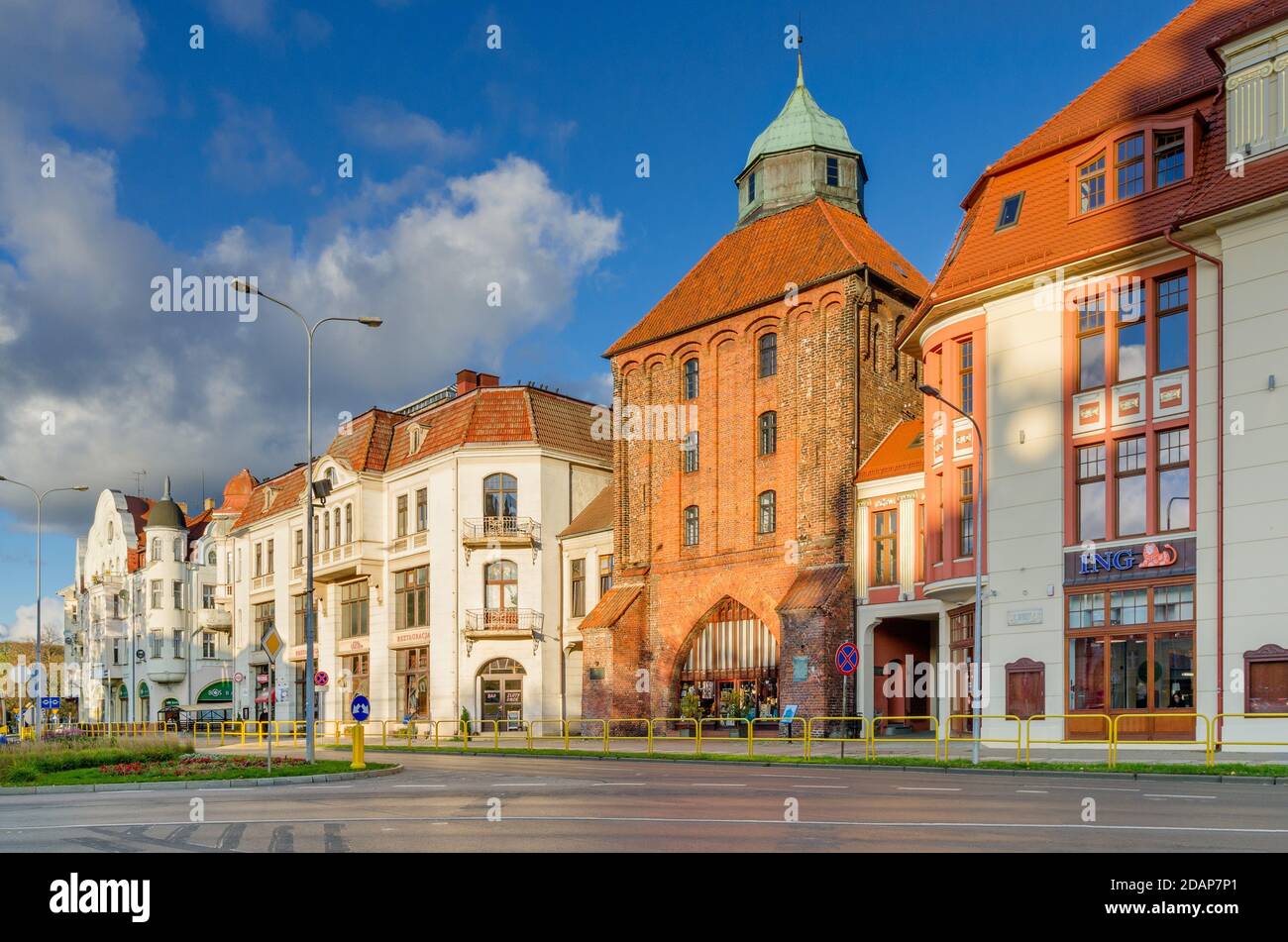 SLUPSK, POMERANIAN PROVINCE, POLAND. 14th cent. New Gate Stock Photo ...