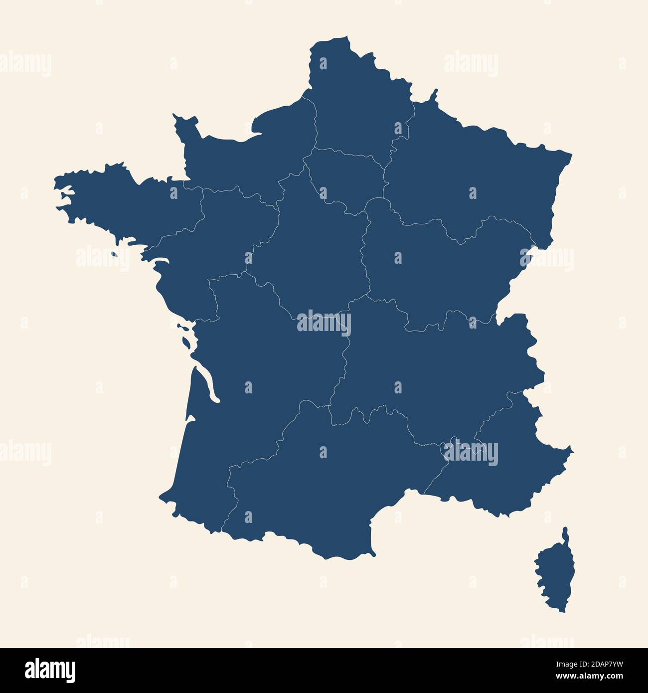 France map with its provinces. Modern graphics design background. Cyan ...